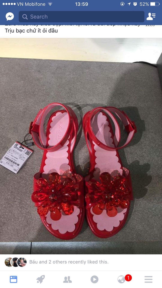 Sau "dép lau nhà", Zara lại ra đôi dép nhựa hoa đỏ order về thể nào ...